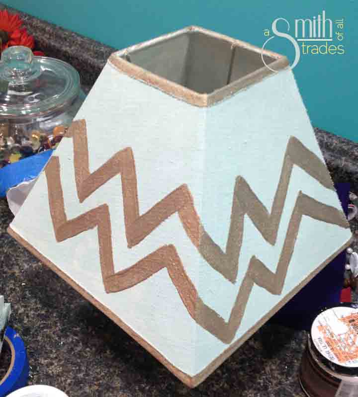 Painted Chevron Lampshade – A Smith of All Trades